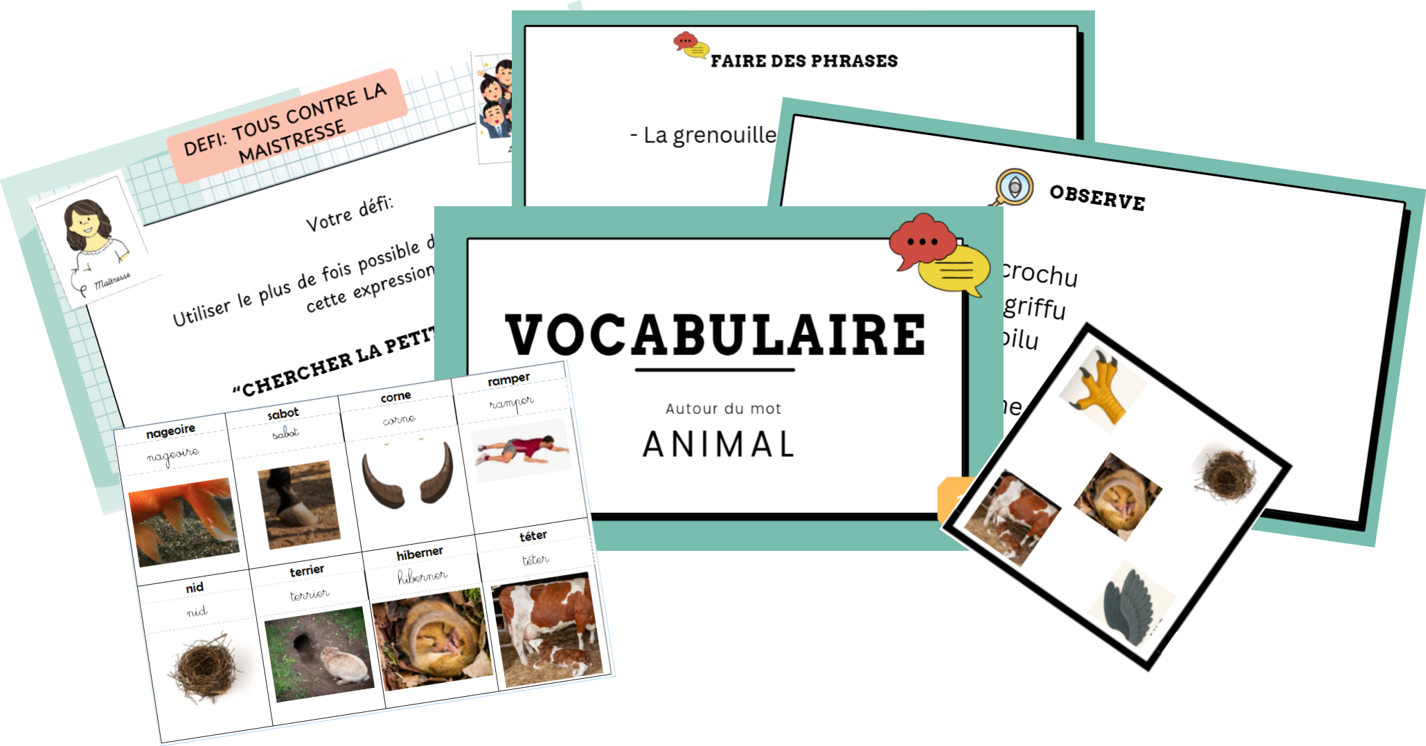 Vocabulaire autour du mot « animal » – Dans un coin de ma REP